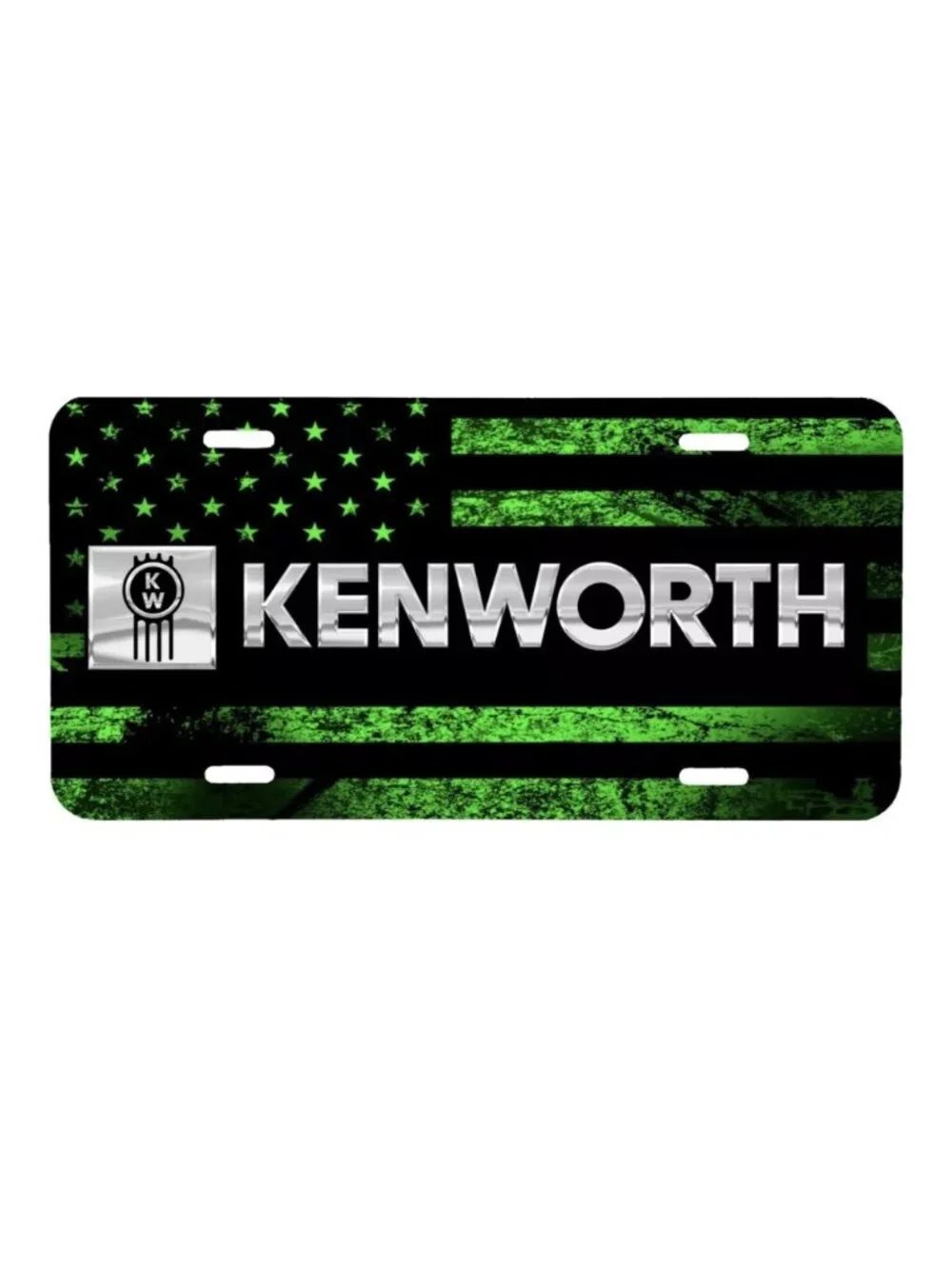Accents | Kenworth Semi Truck Logo Green American Flag Look Vehicle ...
